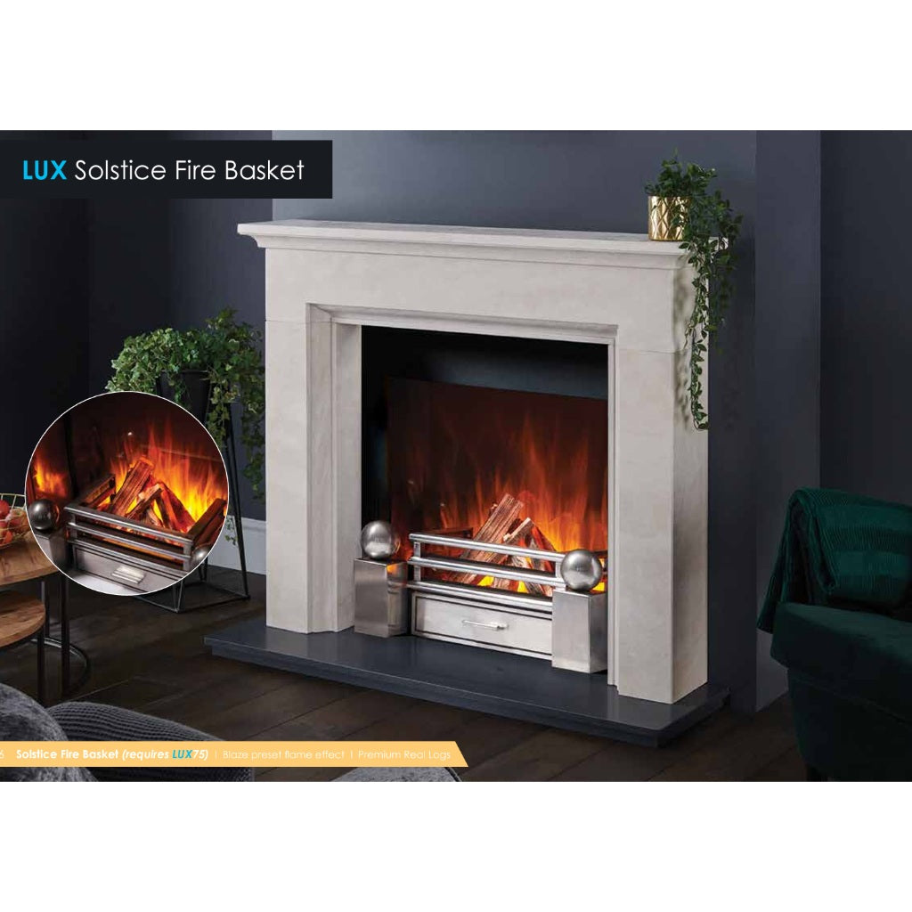 Solution Fires LUX 75 Media Wall Electric Fire | 750mm Panoramic Fireplace with 1/2/3-Sided ...