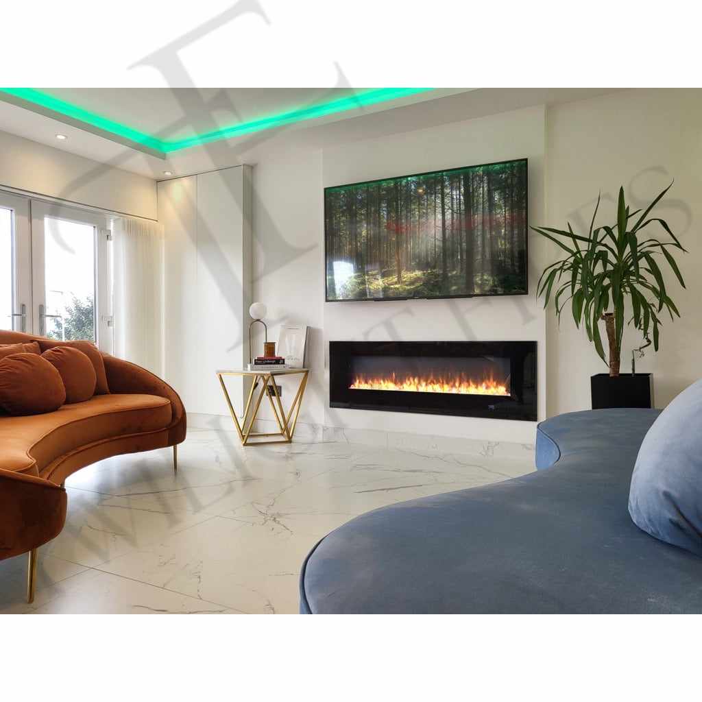 Fireplace Suite 50 Inch Led Fire Aurora 50 Inch Media Wall Electric ...