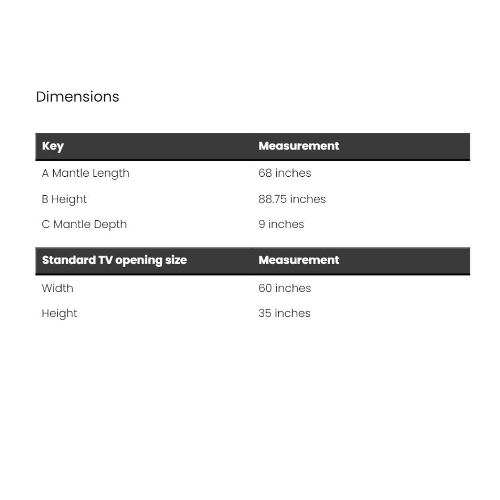 Napoli 68" Pre-Built Media Wall Fireplace - Electric Fire Package