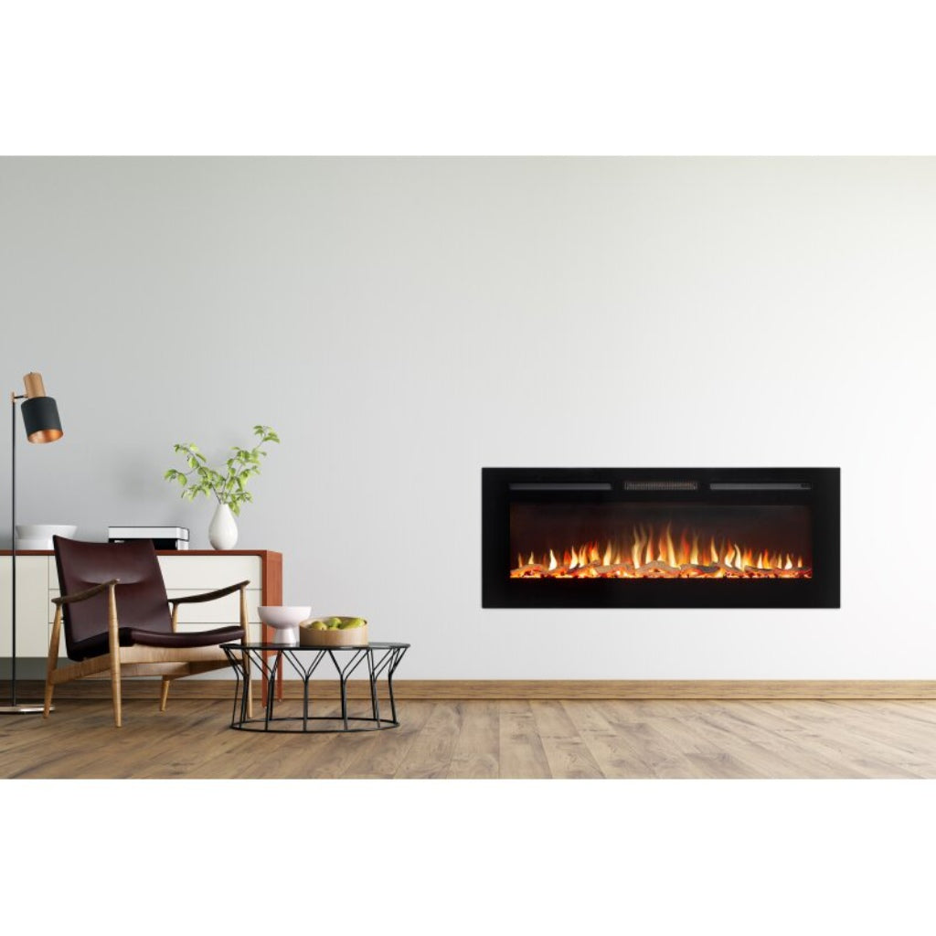 Orlando 50 Inch Media Wall Electric Fire Inset