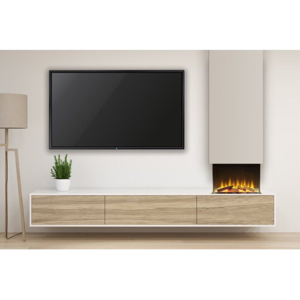 Sahara 22 Inch 3 Sided Panoramic Media Wall Electric Fire Insert