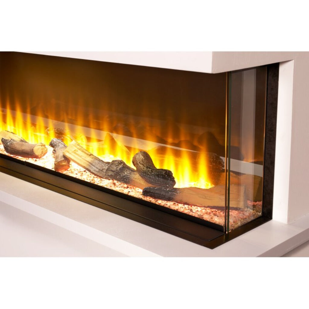 Sahara 22 Inch 3 Sided Panoramic Media Wall Electric Fire Insert