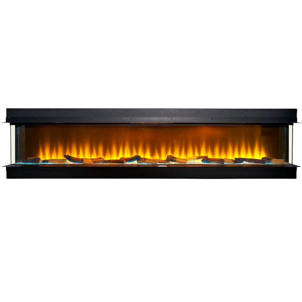 Sahara 81 Inch Electric Inset Media Wall Fire with Remote Control