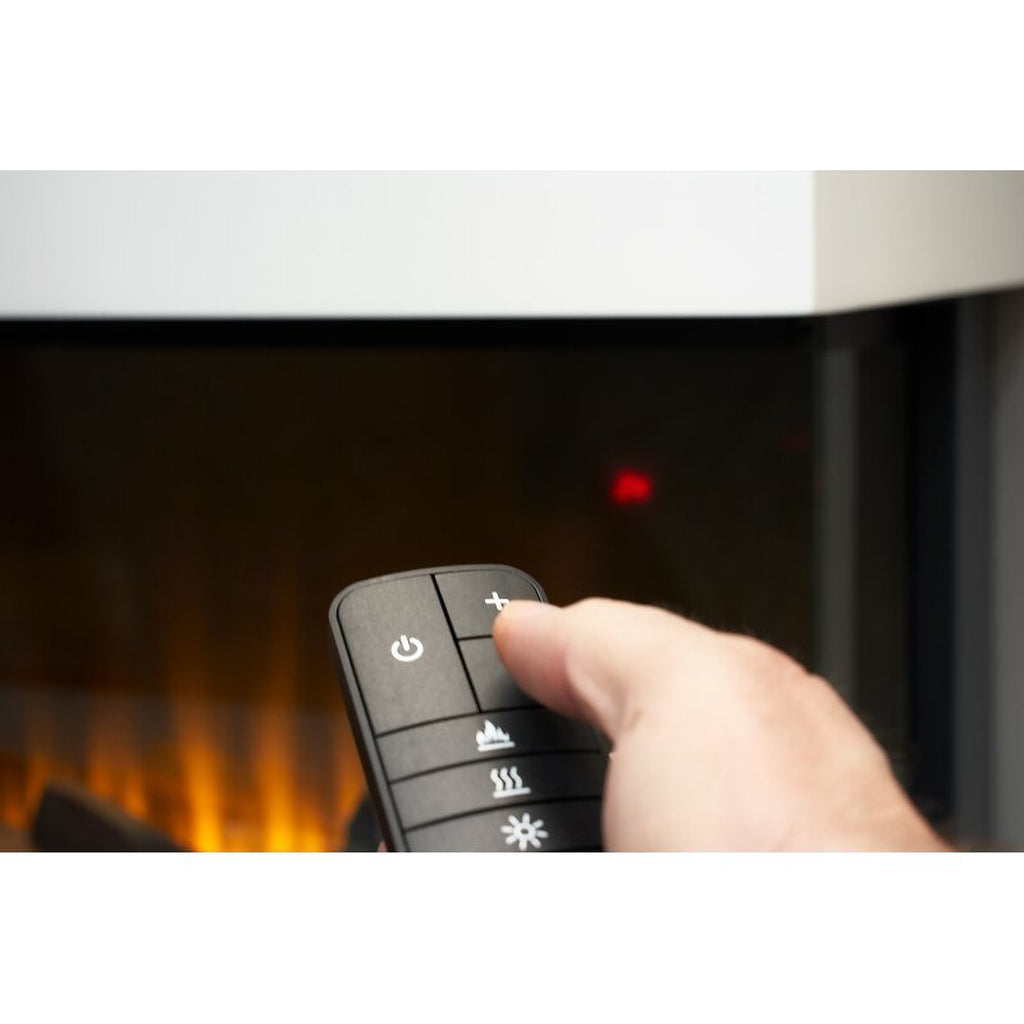 Sahara 81 Inch Electric Inset Media Wall Fire with Remote Control