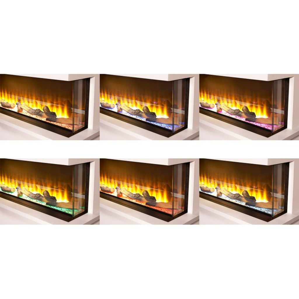 Sahara 81 Inch Electric Inset Media Wall Fire with Remote Control