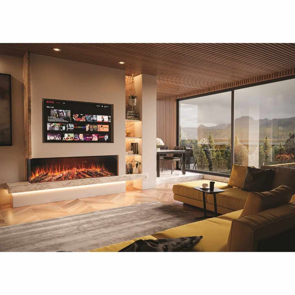 Solution Fires LUX 150 Media Wall Electric Fire | 1500mm Wide Ultra ...