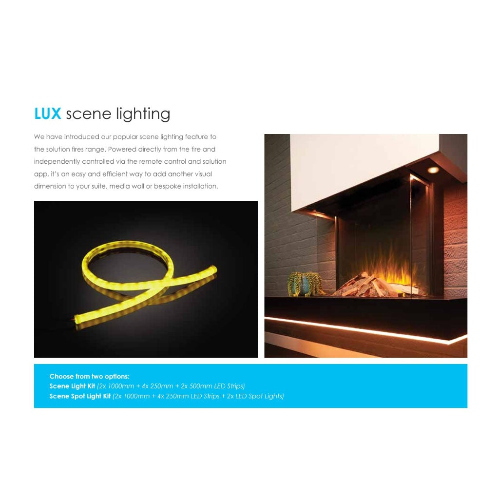 Solution Fires LUX 175 Media Wall Electric Fire | 1750mm Ultra-Wide Panoramic Electric Fireplace
