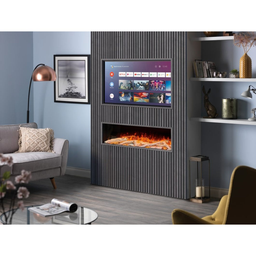 Solution SLE125 HD 1250MM Panoramic Electric Fire - 1/2/3 Sided Media ...