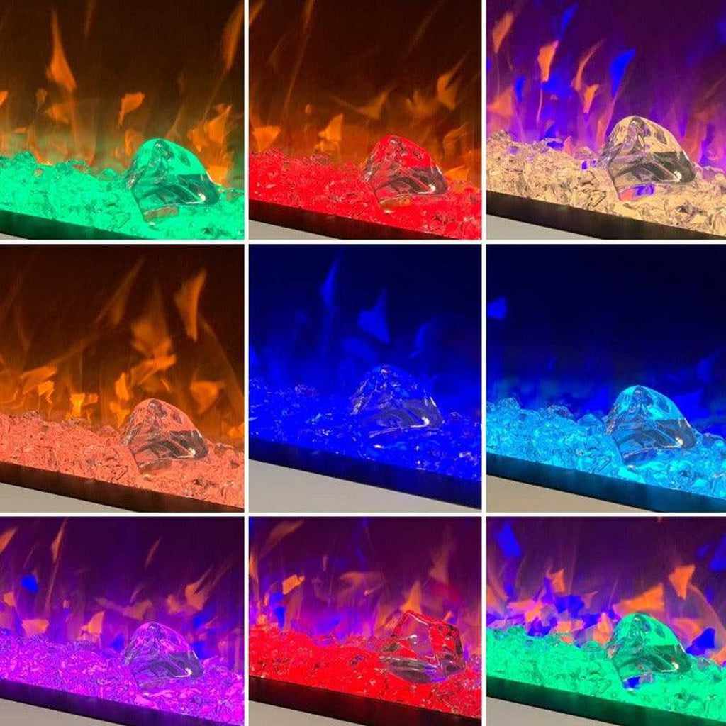 Spectrum Series 82 Inch 3 Sided Panoramic HD+Media Wall Electric Fire ...