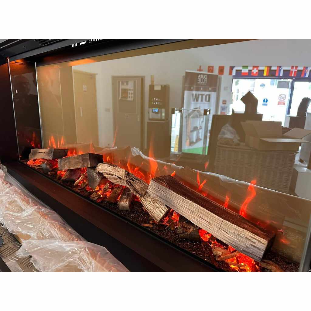 Woodford Thea 850 Panoramic - 1/2/3 Sided HD Media Wall Electric Fire ...