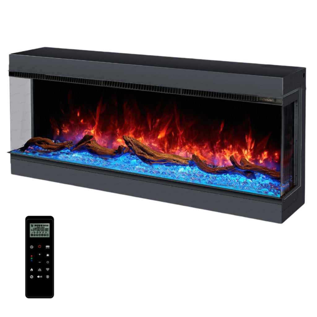 Slimline Panoramic 3D Electric Fire 1-3 Sided Media Wall Electric Fire