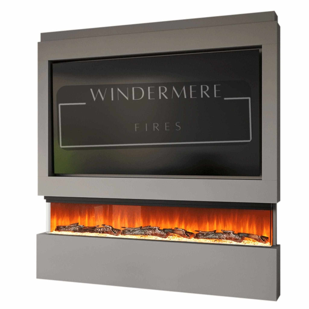 Sorrento 76" Pre-Built Media Wall Fireplace - Electric Fire Package