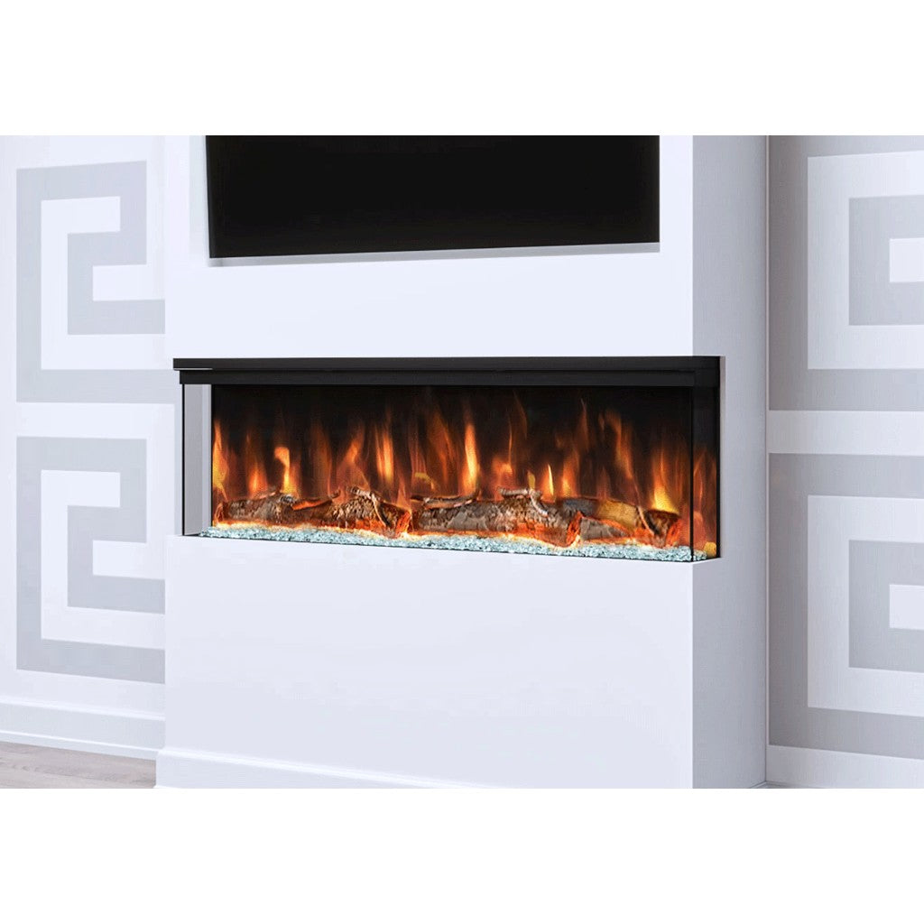 Spectrum Series 44 Inch 3 Sided Panoramic HD+ Media Wall Electric Fire ...