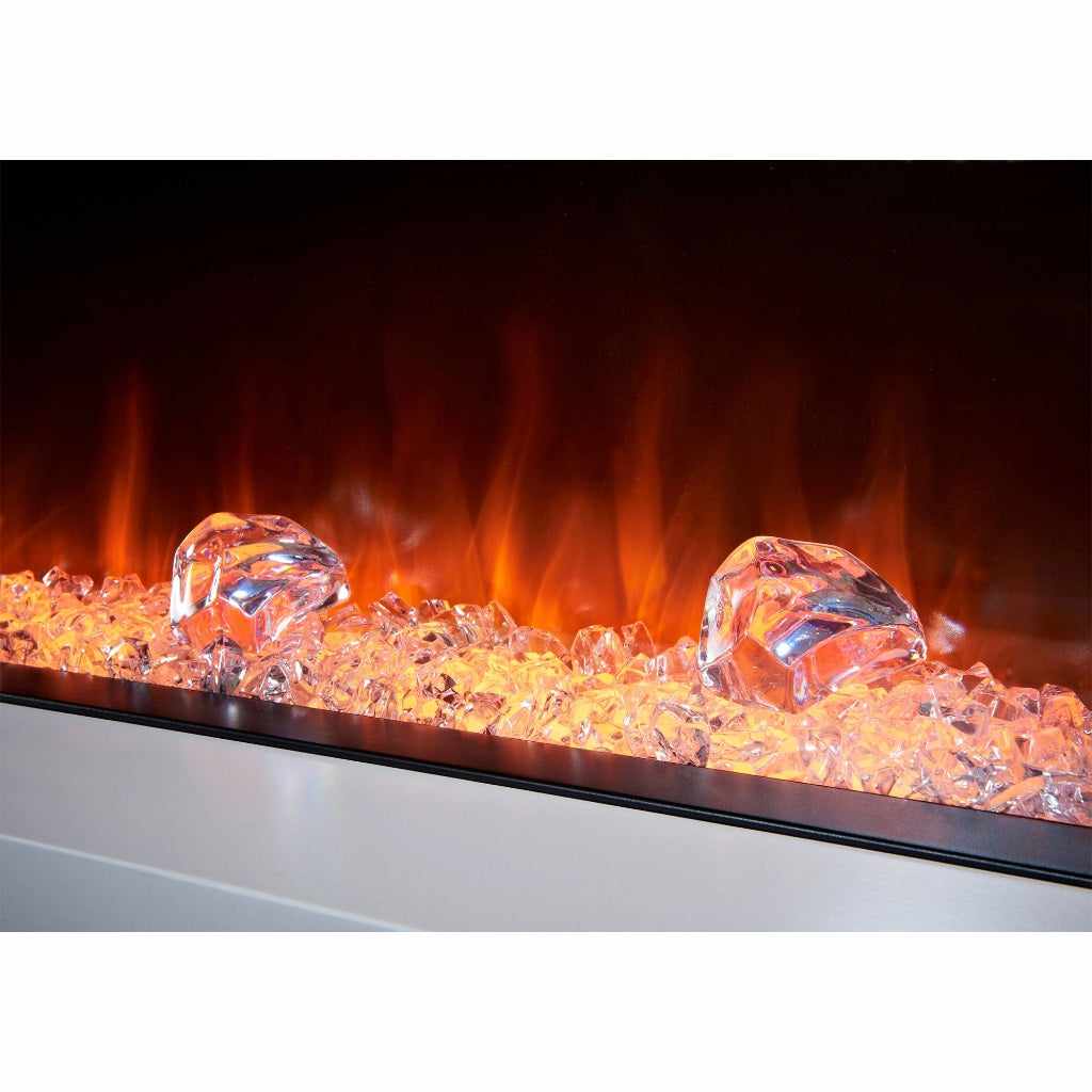 Teramo 74" Pre-Built Media Wall Fireplace - Electric Fire Package