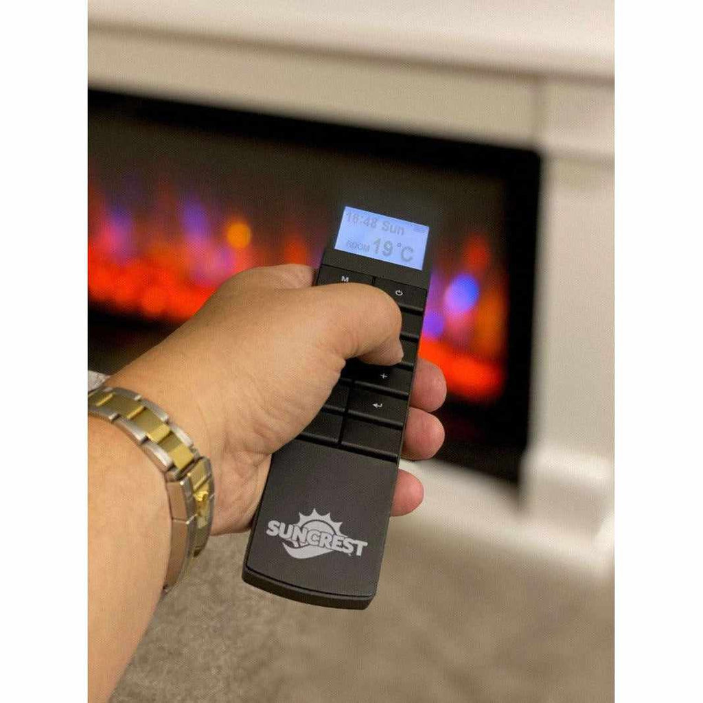Suncrest Lumley-Ambience Electric Fireplace Suite - With LED mood lighting